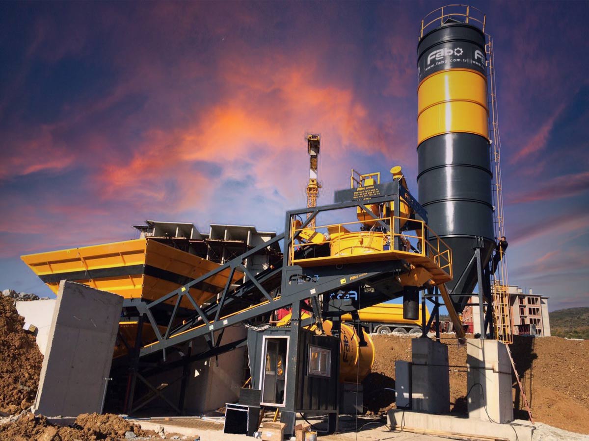 Turbomix-60 Centrales a Beton Mobile avec Une Malaxeur a Pan - Fabo