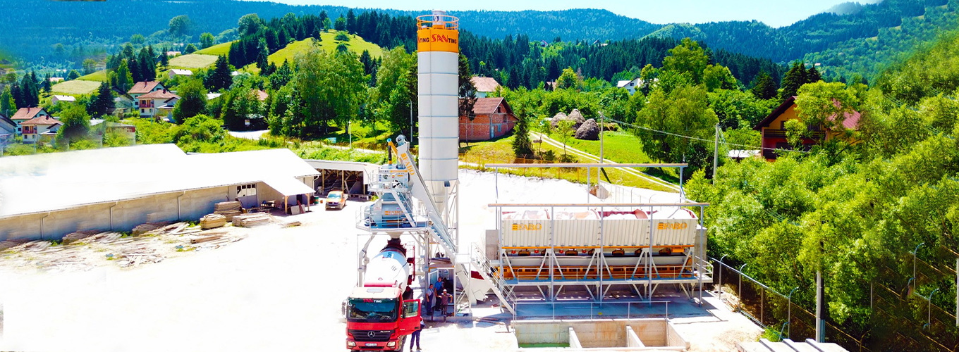 COMPACT-60 Bucket Type Concrete Batching Plant (Stock) - Fabo