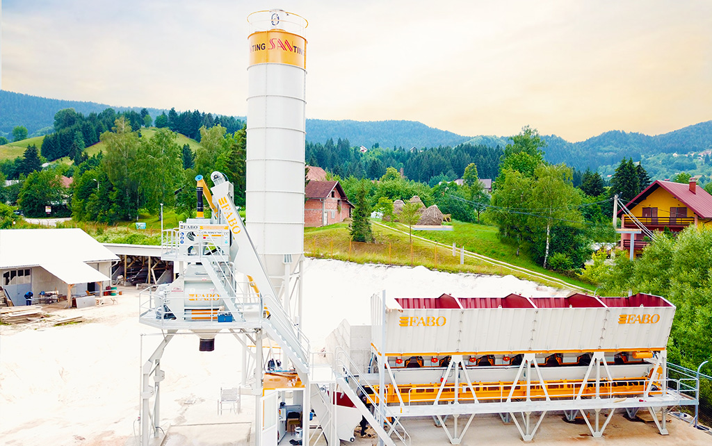 COMPACT-60 Bucket Type Concrete Batching Plant (Stock) - Fabo