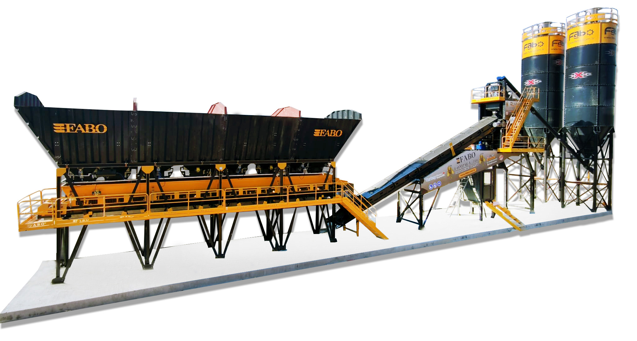 Kompakt 110 Planta Dosificadora De Concreto Compacta Stock Fabo